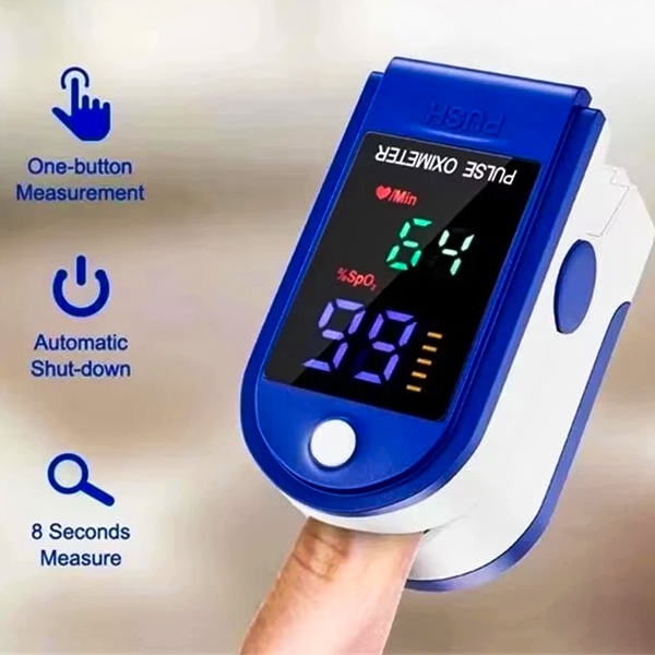 Portable Finger Pulse Oximeter: SpO2 & Heart Rate Monitor for Home Use ...